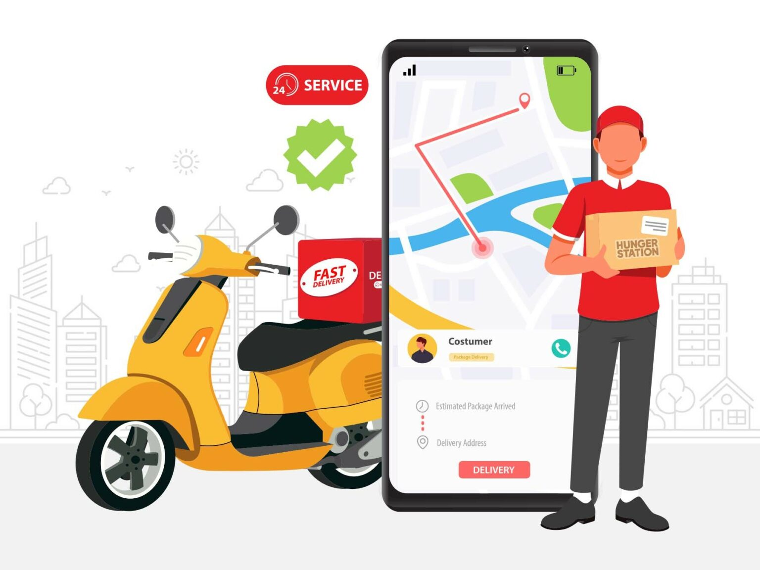 Cost to Build Food Delivery App like HungerStation in Saudi Arabia